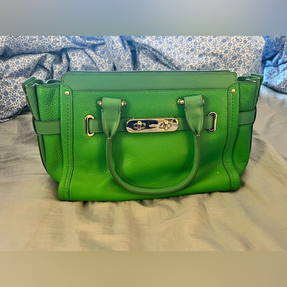 Coach | Bags | Coach Swagger 27 Kelly Green Pebble Leather | Poshmark